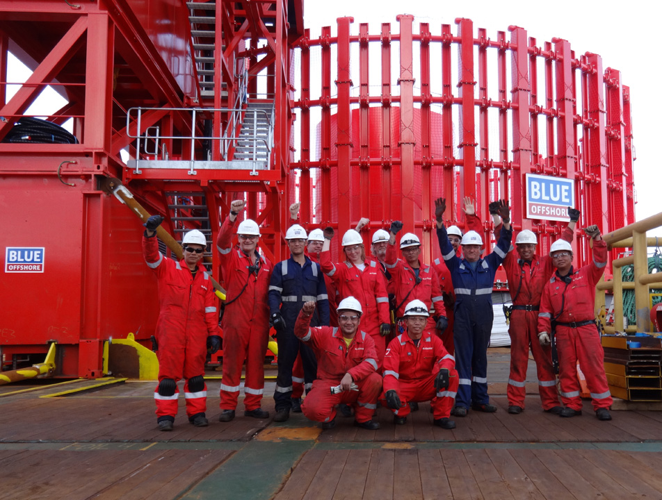 Blue Offshore basket carousels, tensioners, installation, storage, onshore